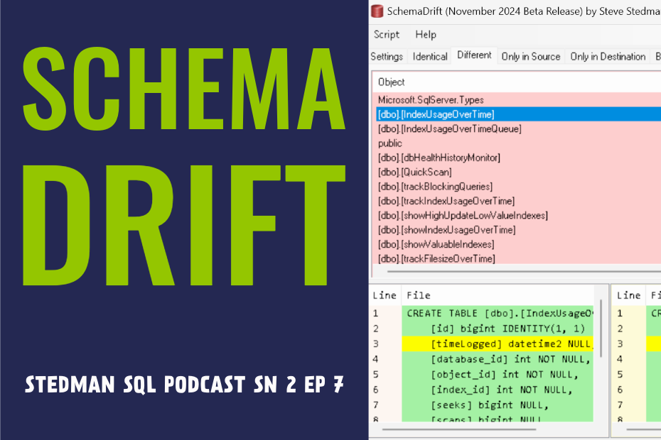 Discover Schema Drift Tool Updates with Steve Stedman